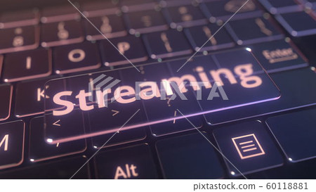 Futuristic computer keyboard and transparent... - Stock Illustration ...