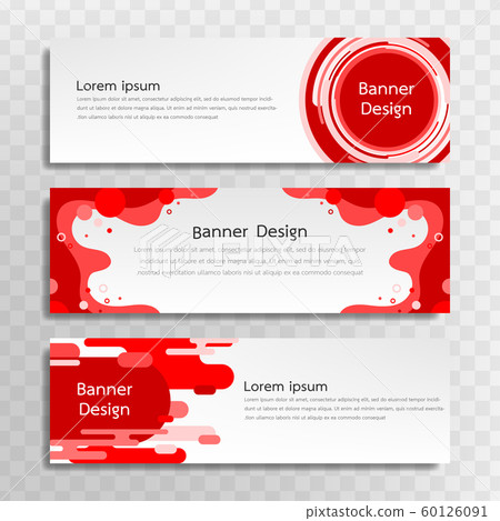 A set of red banner templates designed for the... - Stock Illustration ...