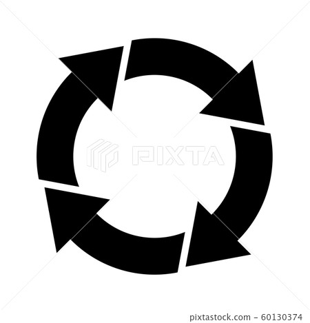 Rotating arrow icon 4 split - Stock Illustration [60130374] - PIXTA