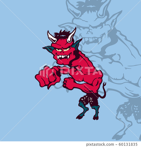 Crazy cartoon devil. cartoon character Vector - Stock Illustration ...