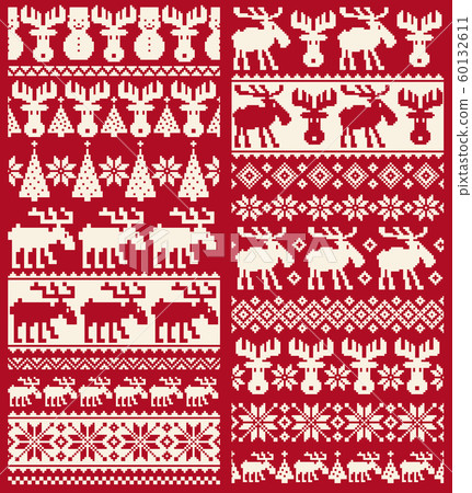 Nordic border material for free combination, - Stock Illustration ...