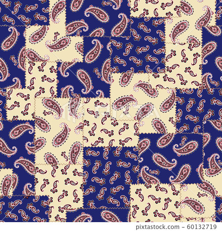 Paisley patchwork pattern - Stock Illustration [60132719] - PIXTA