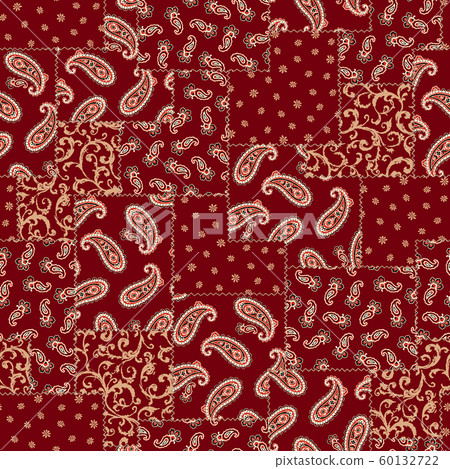 Paisley patchwork pattern - Stock Illustration [60132722] - PIXTA