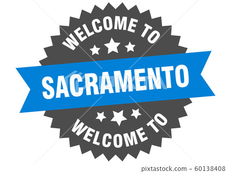 Sacramento sign. welcome to Sacramento blue-插圖素材 [60138408] - PIXTA圖庫