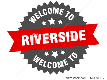 Riverside sign. welcome to Riverside red sticker-插圖素材 [60138417] - PIXTA圖庫