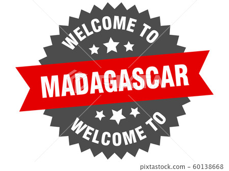 Madagascar sign. welcome to Madagascar red sticker - Stock Illustration ...