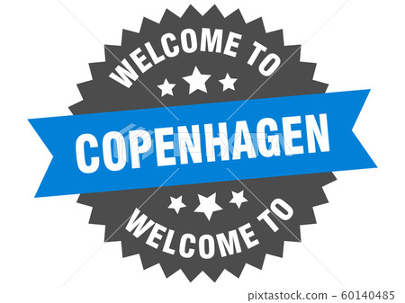 Copenhagen sign. welcome to Copenhagen blue - Stock Illustration ...
