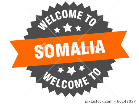 Somalia sign. welcome to Somalia orange sticker - Stock Illustration ...