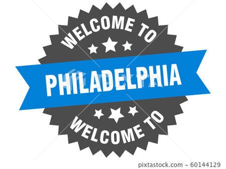 Philadelphia sign. welcome to Philadelphia blue - Stock Illustration ...