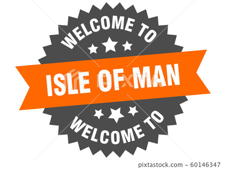 Isle Of Man sign. welcome to Isle Of Man orange - Stock Illustration ...