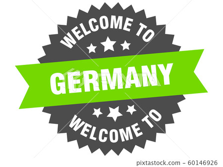 Germany sign. welcome to Germany green sticker - Stock Illustration ...