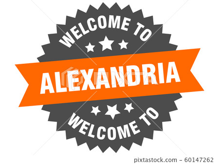 Alexandria sign. welcome to Alexandria orange - Stock Illustration ...