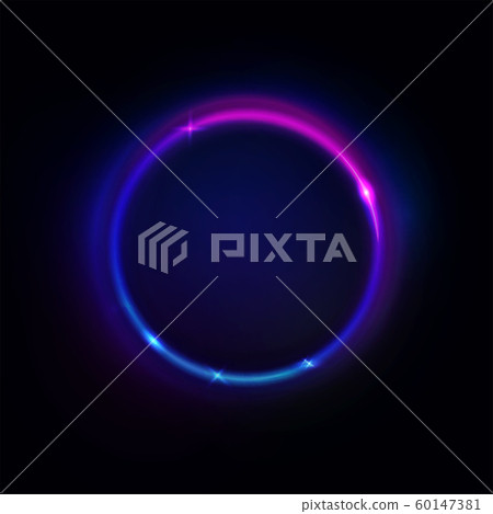 Glowing purple violet round frame. Vector... - Stock Illustration ...