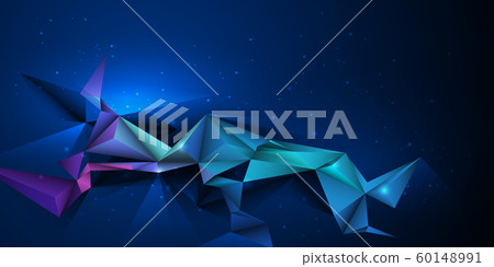 Vector 3D Geometric, Polygon, Line, Triangle... - Stock Illustration ...