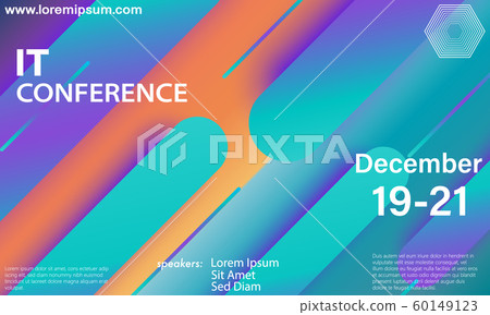 Conference design template. Colorful cover. Vector - Stock Illustration ...