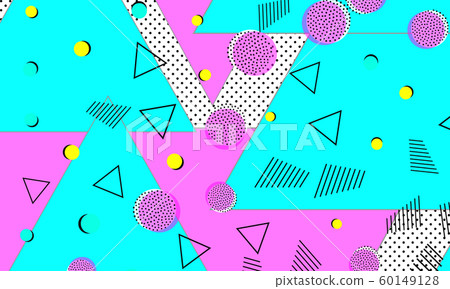 Pink Artwork. Turquoise Simple Design - Stock Illustration [60149128 ...