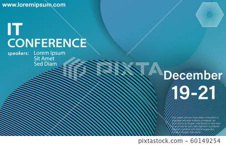 Conference design template. Colorful cover. Vector - Stock Illustration ...