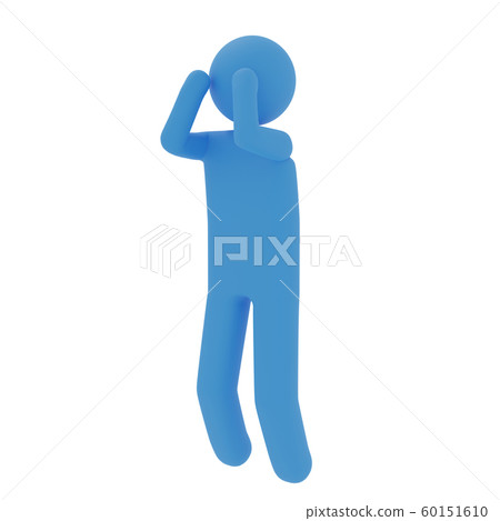 Image of crying pictogram 3DCG - Stock Illustration [60151610] - PIXTA