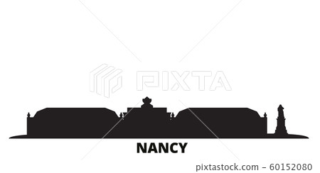 France, Nancy Landmark city skyline isolated... - Stock Illustration ...