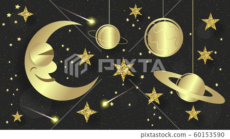 Golden Moon Symbol Icon Design Element,-插圖素材 [60153590] - PIXTA圖庫