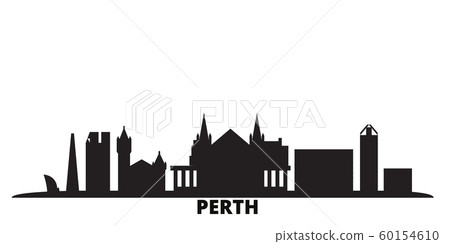 Australia, Perth city skyline isolated vector... - Stock Illustration ...