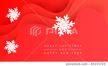 Winter minimalistic festive red background with - Stock Illustration ...
