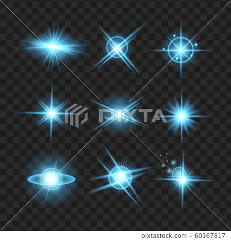 blue shine stars with glitters, Effect graphic - Stock Illustration ...