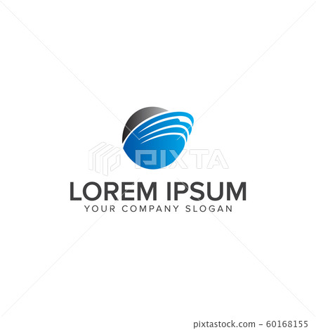 Round blue logo of telecommunications, - Stock Illustration [60168155 ...