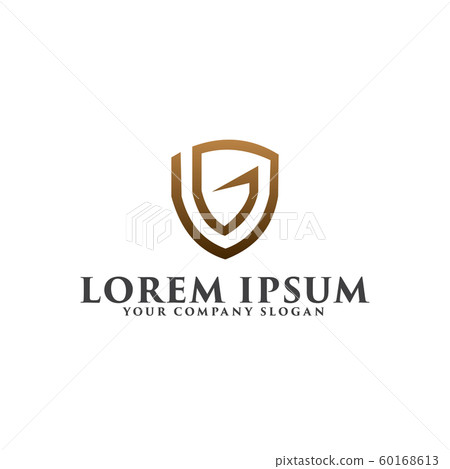 letter G shield logo. security logo design concept - Stock Illustration ...