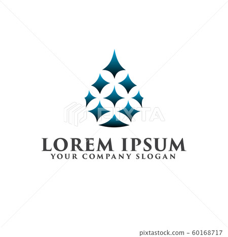 luxury drop star logo design concept template - Stock Illustration ...