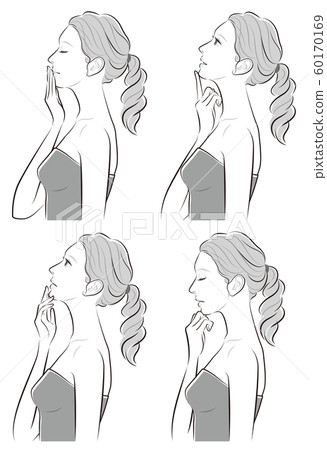 Facial expression illustration of a profile of... - Stock Illustration ...