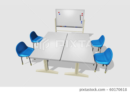Desk / Chair / Whiteboard - Stock Illustration [60170618] - PIXTA