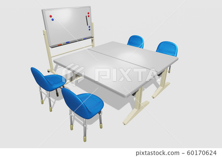 Desk / Chair / Whiteboard - Stock Illustration [60170624] - PIXTA