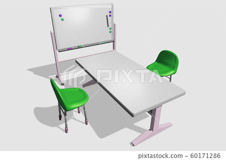 Desk / Chair / Whiteboard - Stock Illustration [60171286] - PIXTA