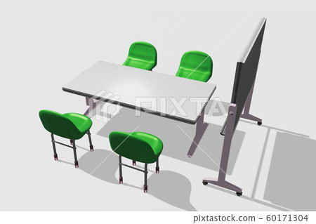 Desk / Chair / Whiteboard - Stock Illustration [60171304] - PIXTA