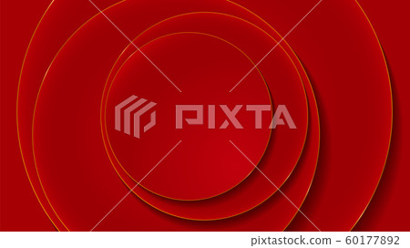 Red and gold circle abstract background - Stock Illustration [60177892 ...