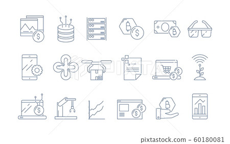 High tech technology icon. Modern business...-插圖素材 [60180081] - PIXTA圖庫