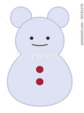 Cute mouse snowman - Stock Illustration [60181276] - PIXTA