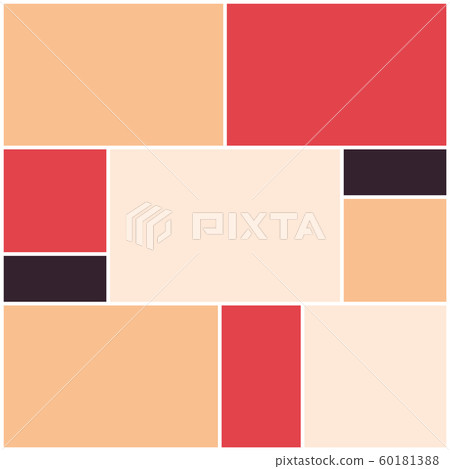 Photo collage pattern. White frames, colored... - Stock Illustration ...