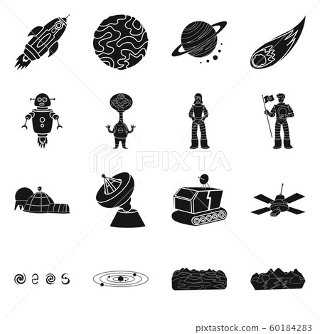 Isolated object of colonization and sky icon.... - Stock Illustration ...