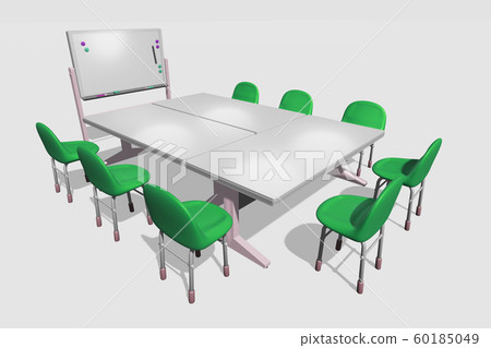 Desk / Chair / Whiteboard - Stock Illustration [60185049] - PIXTA