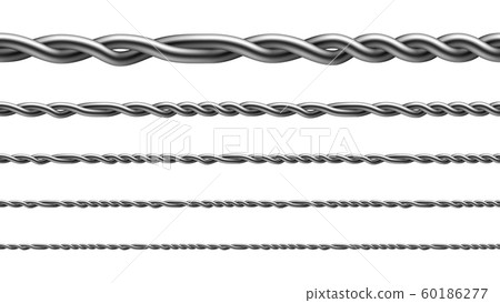 Twisted Iron Wire Seamless Pattern Set Vector - Stock Illustration ...