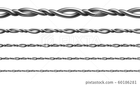 Twisted Metallic Wire Seamless Pattern Set Vector-插圖素材 [60186281] - PIXTA圖庫