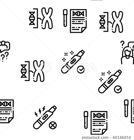 Paternity Test Dna Seamless Pattern Vector - Stock Illustration ...