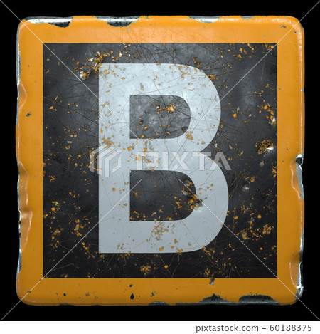Public road sign orange and black color with a... - Stock Illustration ...