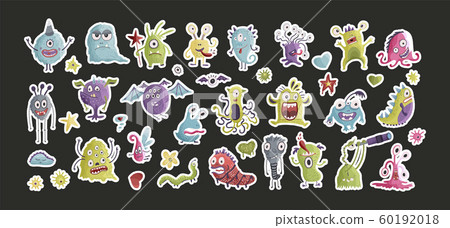 Huge vector clip art monster collection. - Stock Illustration [60192018 ...