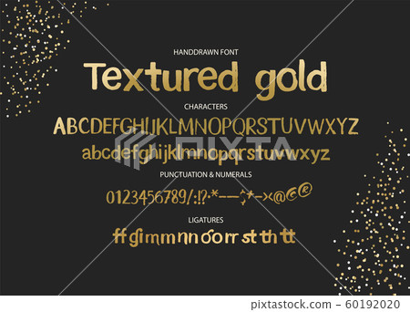 Textured calligraphy alphabet. - Stock Illustration [60192020] - PIXTA