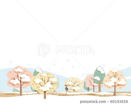 Early winter frame - Stock Illustration [60193838] - PIXTA