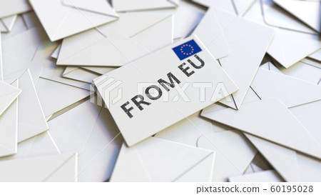 Letter with From the European Union text on... - Stock Illustration ...