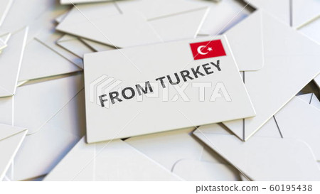 Envelope with From Turkey stamp among other... - Stock Illustration ...